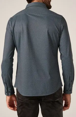 7 Diamonds Warren Wrinkle Resistant Performance Button-up Shirt - Olive
