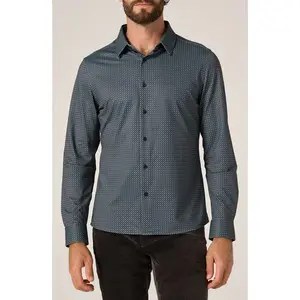 7 Diamonds Warren Wrinkle Resistant Performance Button-up Shirt - Olive