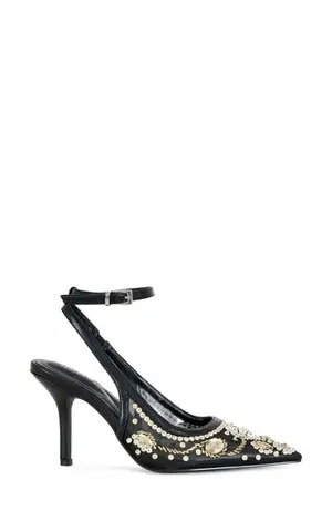 AZALEA WANG Ankle Strap Pointed Toe Pump