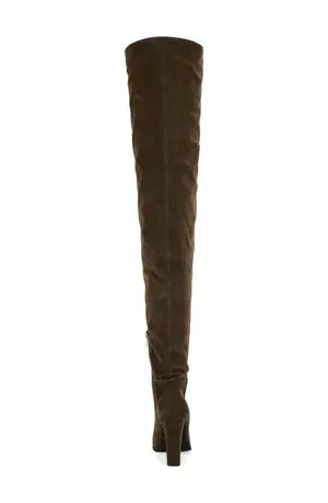 AZALEA WANG Nanette Thigh High Boots - Brown