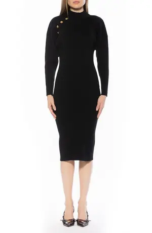 ALEXIA ADMOR Midi Knit Dress - Black