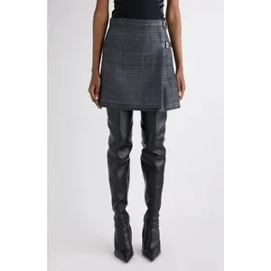 Balenciaga Tartan Wool Kilt Miniskirt - 1240 Grey