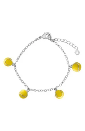 LILY NILY Tennis Ball Charm Bracelet - Silver