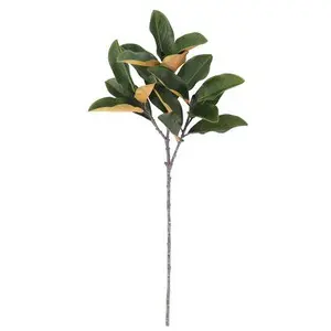 CG HUNTER 36 Inch Faux Magnolia Leaf Stem - Green