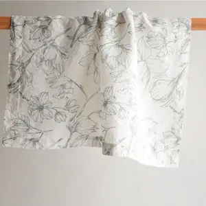 CG HUNTER Lilies Napkins - Grey And Green