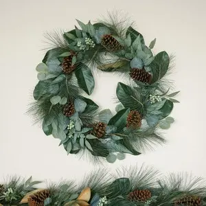 CG HUNTER 28 Inch Magnolia, Eucalyptus, Pinecone