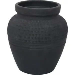 CG HUNTER 11" Terracotta Vase - Black