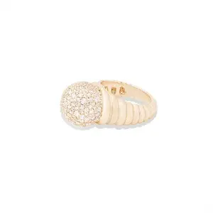 CAMPBELL + CHARLOTTE Revel Bobble Cocktail Ring - Diamond- Gold