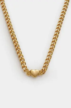 KATIE LOXTON Allure Waterproof Heart Chain Necklace - Gold