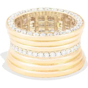 CAMPBELL + CHARLOTTE Revel Dimensional Cigar Band - Diamond- Gold