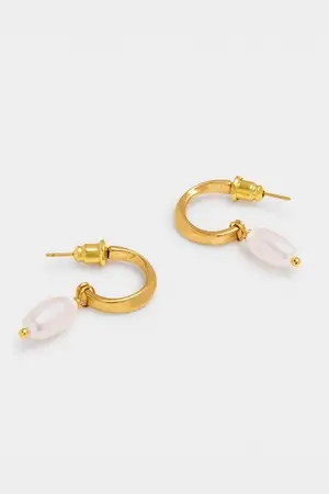 KATIE LOXTON Pearl Lustre Hoop Earrings