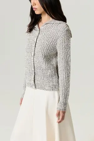 NOCTURNE Textured Knit Cardigan