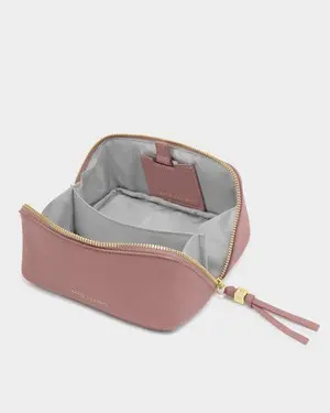 KATIE LOXTON Fold-out Mirror Makeup Bag - Deep Rose
