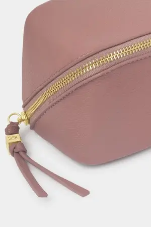 KATIE LOXTON Fold-out Mirror Makeup Bag - Deep Rose