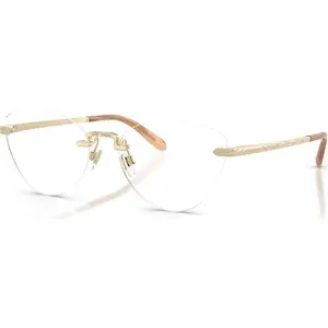 Ralph Lauren 54mm Cat Eye Optical Glasses - Gold