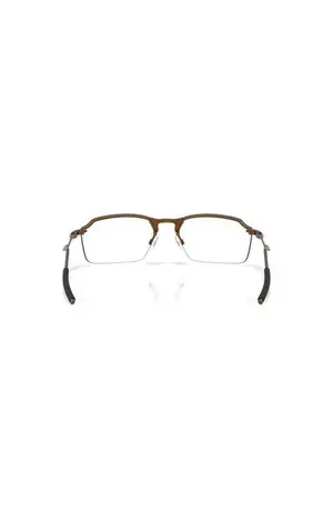 Oakley 57mm Rectangle Eyeglasses - Brown