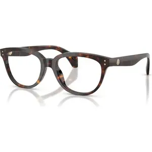 Moncler 52mm Rectangle Optical Glasses - Tortoise