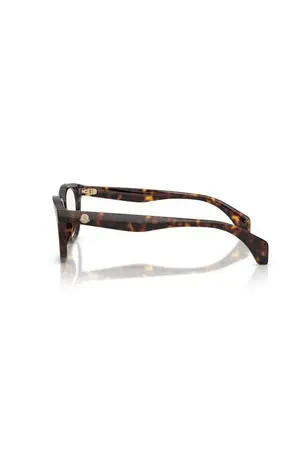 Moncler 52mm Rectangle Optical Glasses - Tortoise