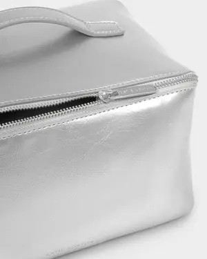 KATIE LOXTON Large Patent Crackle Makeup And Toiletry Bag