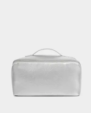 KATIE LOXTON Large Patent Crackle Makeup And Toiletry Bag