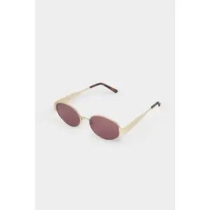 KATIE LOXTON Siena Oval Sunglasses - Matte Gold