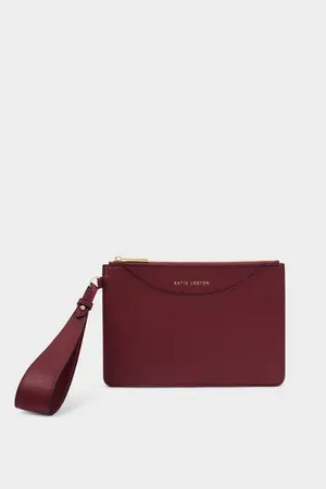 KATIE LOXTON Alba Wristlet Pouch - Cherry