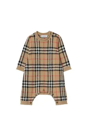 Burberry Check Wool Cashmere Jumpsuit