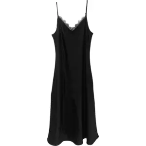 Baacal Eva Lace Slip Dress - Black