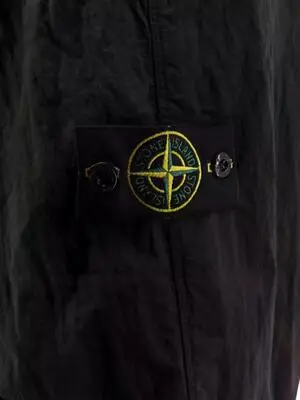 Stone Island Elasticated-waistband Trousers With Logo Patch