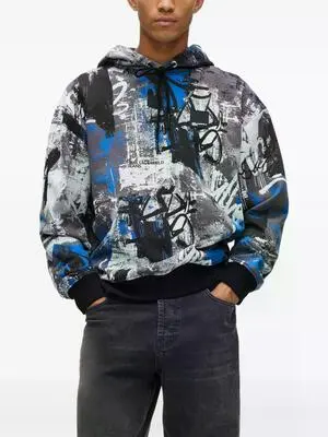 Karl Lagerfeld Abstract-print Hoodie