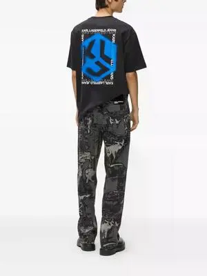 Karl Lagerfeld Five-pocket Jeans With Graphic Print