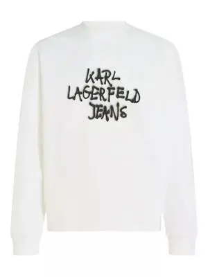 Karl Lagerfeld Graffiti-print Sweatshirt - White