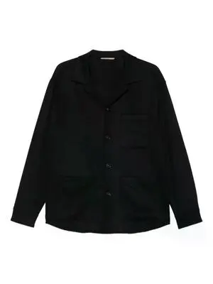 Canali Patch-pocket Button-down Jacket - Black