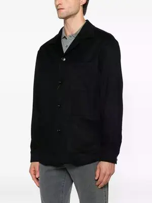 Canali Patch-pocket Button-down Jacket - Black
