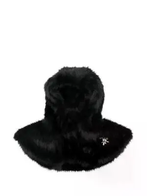 Simone Rocha Faux-fur Balaclava - Black