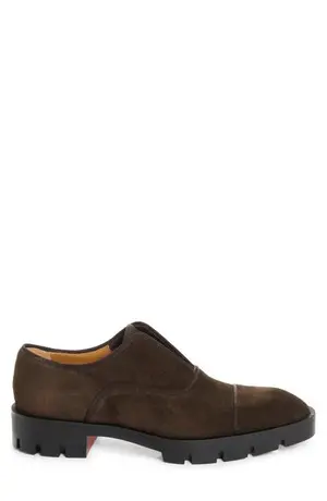 CHRISTIAN LOUBOUTIN Alpha Lion Cap-toe Slip-on - Cafe