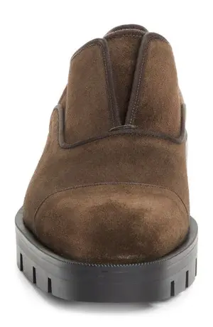 CHRISTIAN LOUBOUTIN Alpha Lion Cap-toe Slip-on - Cafe
