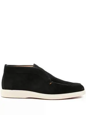 Santoni Suede Desert Boots - Black