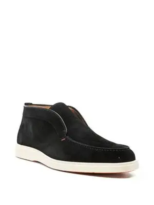 Santoni Suede Desert Boots - Black