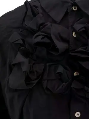 Play Comme Des Garcon Ruffled-detail Long-sleeved Shirt