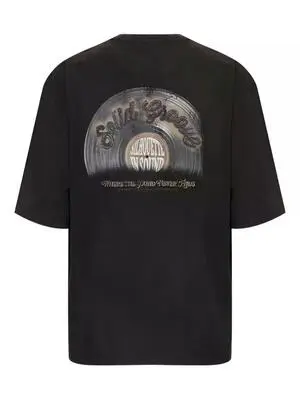 SOLID HOMME Lp-graphic T-shirt - Black
