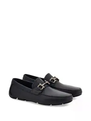 FERRAGAMO Gancini Buckle Loafers - Blue