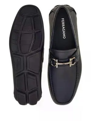 FERRAGAMO Gancini Buckle Loafers - Blue