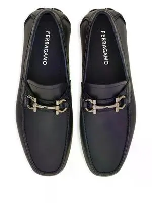 FERRAGAMO Gancini Buckle Loafers - Blue