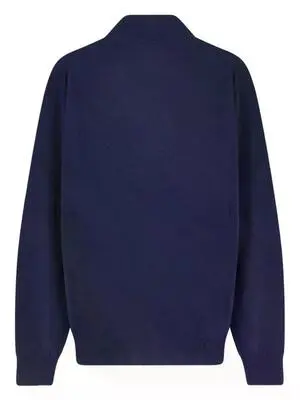FILIPPO DE LAURENTIIS High-neck Zip-up Cardigan - Blue