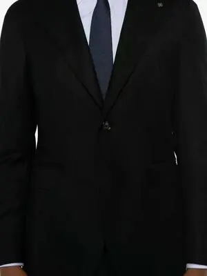 Tagliatore Button Pin-detail Blazer - Black