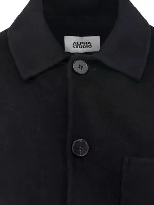 Alpha Studio Buttoned-up Wool Coat