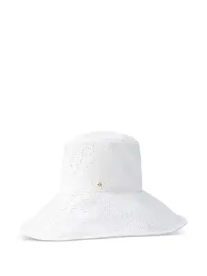 MAISON MICHEL Isabella Floral Hat - White