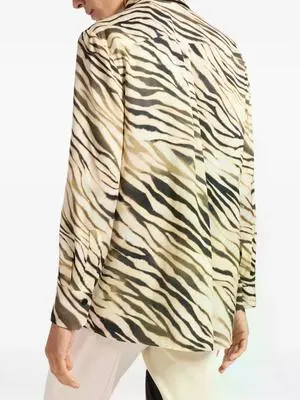 ELENA MIRO` Tiger-print Buttoned Shirt