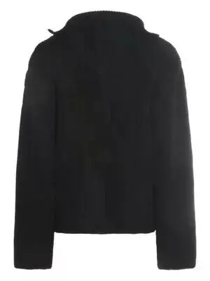 COURREGES Zip-neck Ribbed Sweater